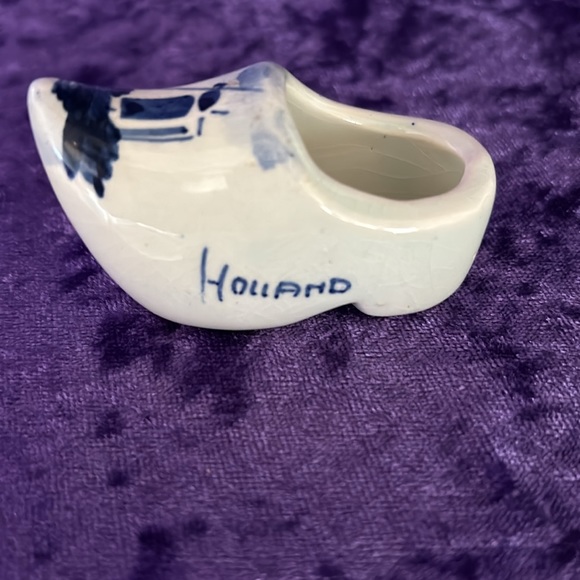 Delft | Art | Vintage Delft Holland Ceramic Shoe Ashtray Windmill Clog ...